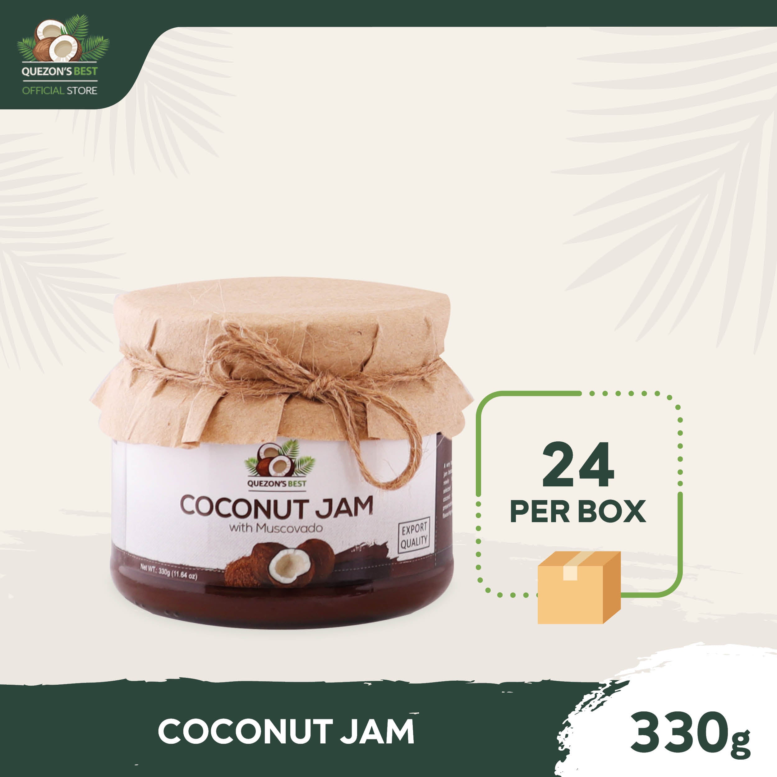 Quezon's Best Coconut Jam with Muscovado 330g x 24 – Quezon's Best Official Store