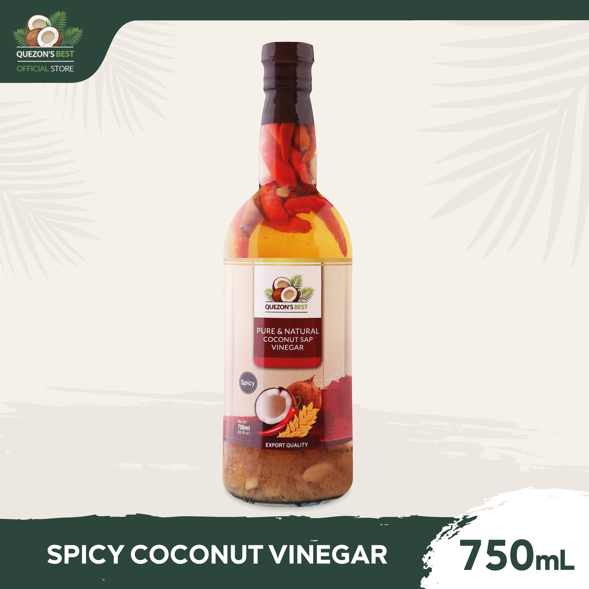 Quezon's Best Spicy Coconut Sap Vinegar 750mL – Quezon's Best Official ...